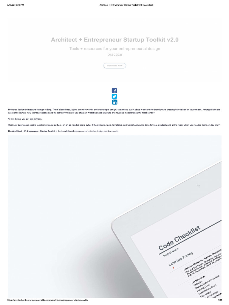 Architect + Enterpreneur Toolkit | PDF