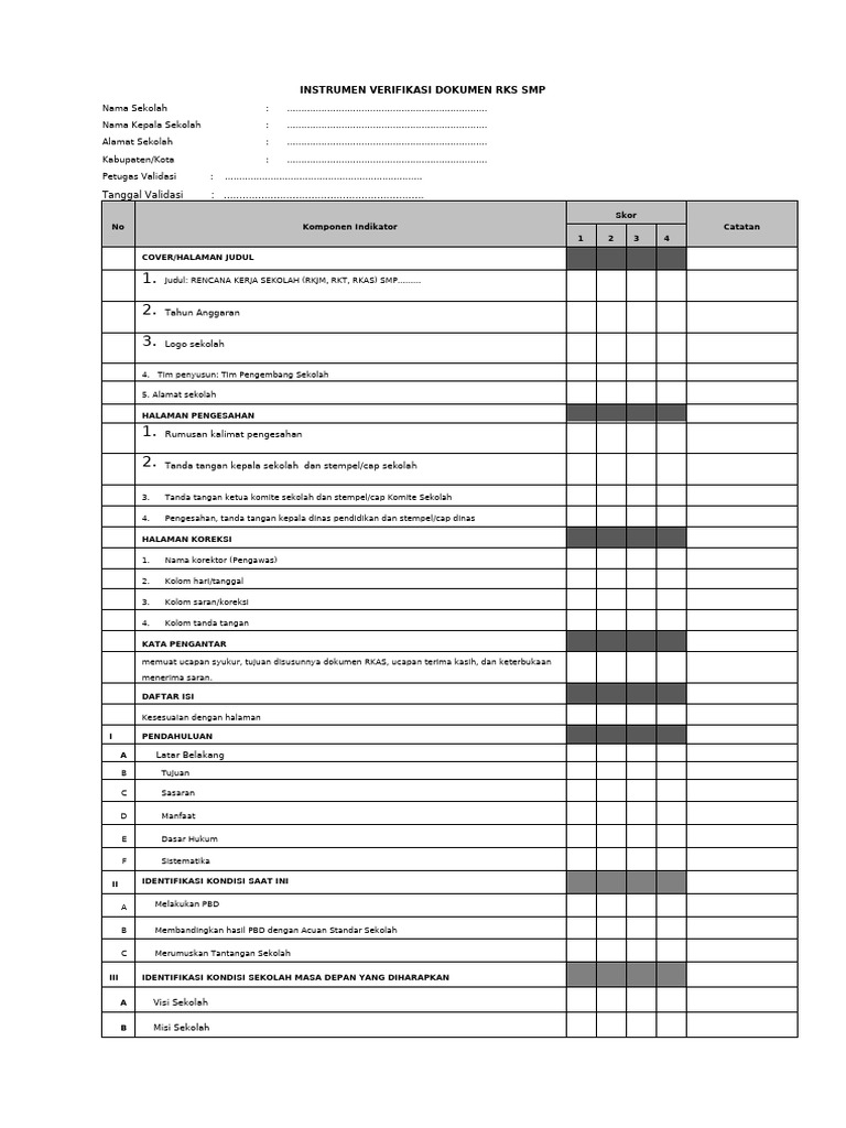 Instrumen ARKAS | PDF