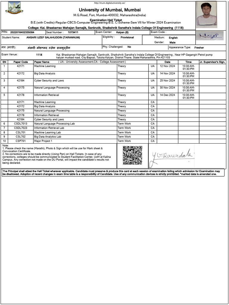 Comp Sem-Vii Reg | PDF | Applied Mathematics | Data