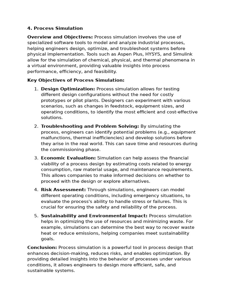 Process Simulation | PDF | Simulation | Sustainability Process Simulation | PDF | Simulation | Sustainability