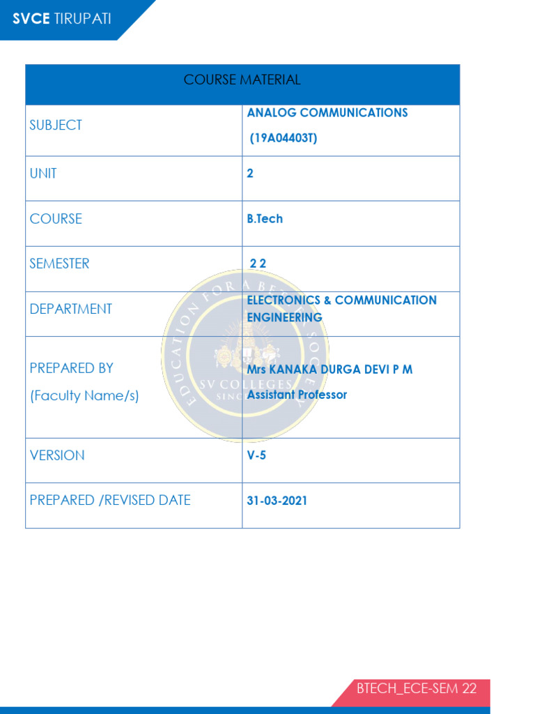 Ac Unit-2 | PDF | Frequency Modulation | Modulation