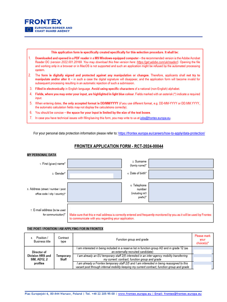 Application Form For Director of Human Resources and Corporate Services ...