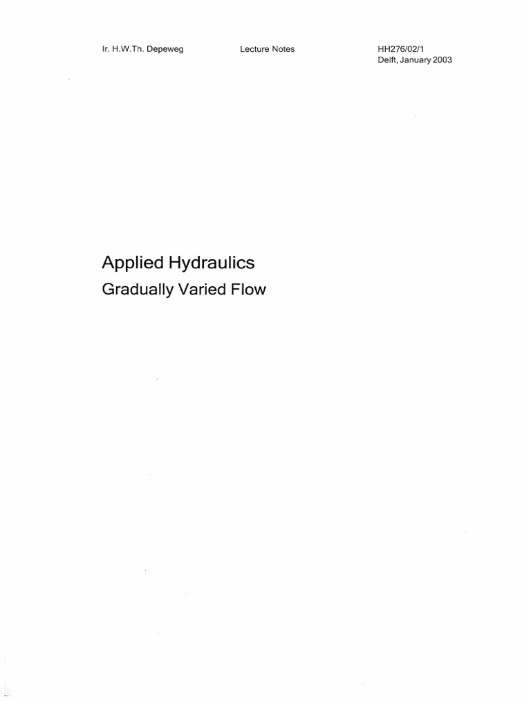 Gradually Varied Flow | PDF