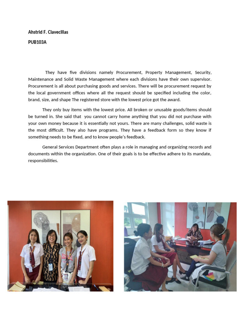 Clavecillas - Department - Observation - Interview | PDF | Business