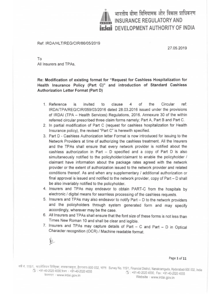 HEALTH INDIA TPA Modified Format - Final Updated | PDF | Law