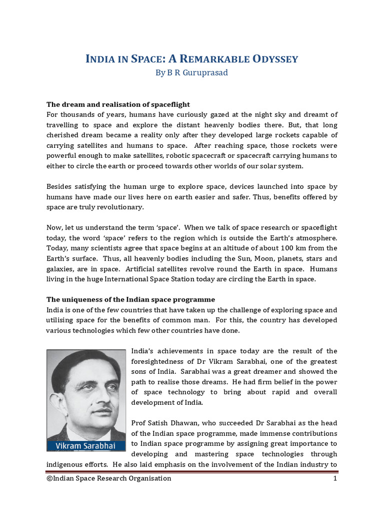 Indian Space Science and Its Achievements by B. R. Guruprasad | PDF ...