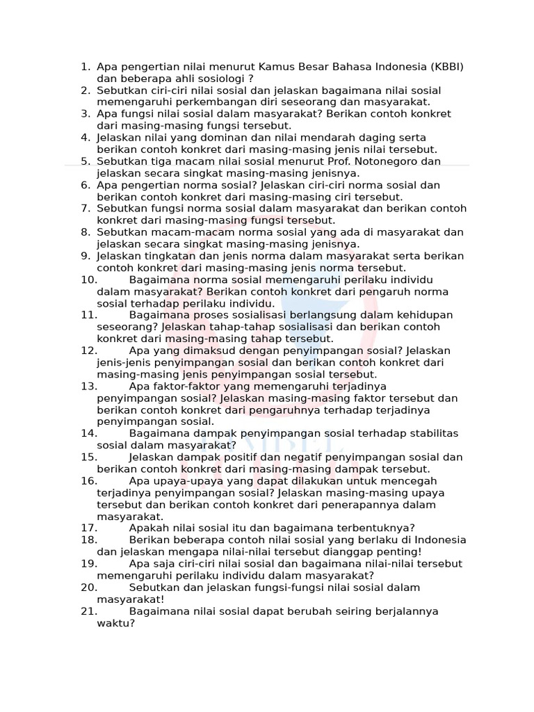 10 - CC - Sosiologi - Nilai Dan Norma Sosial - Maret24 - Al | PDF ...