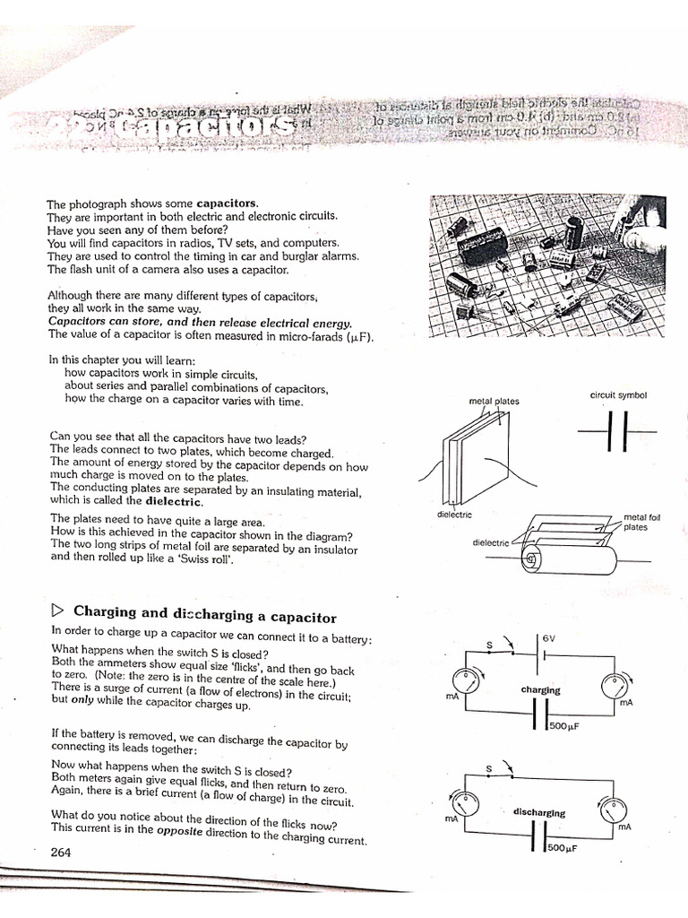 A Level Capacitors Notes | PDF