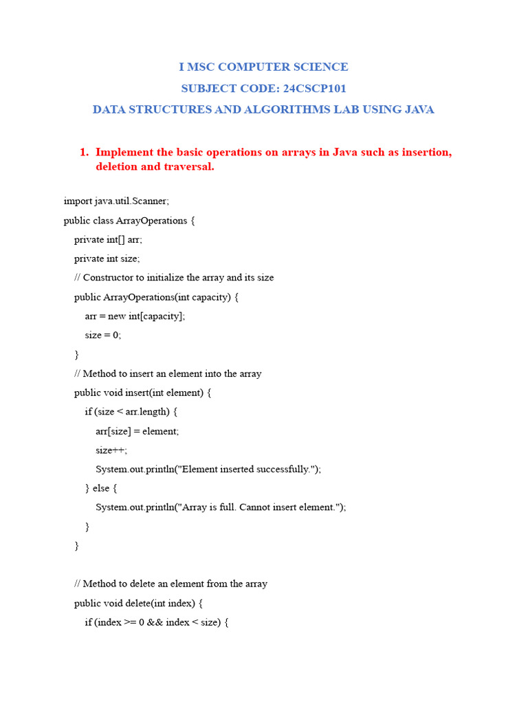 1. Arrays | PDF | Computer Science | Computer Programming 1. Arrays | PDF | Computer Science | Computer Programming