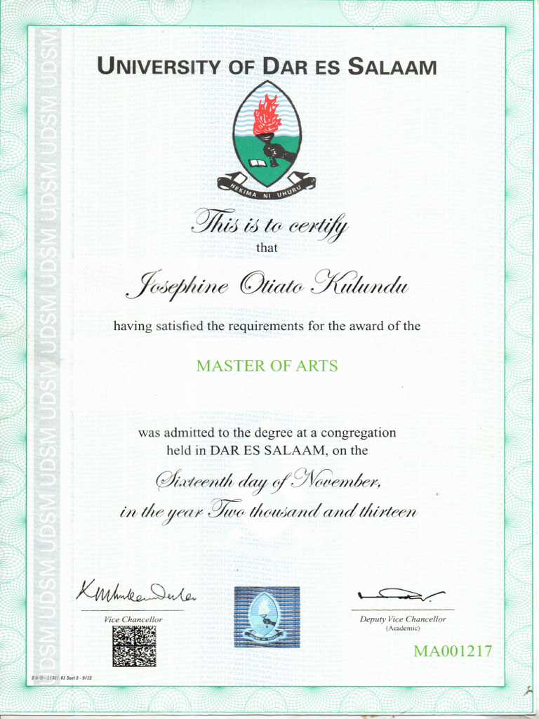 Masters Certificate | PDF