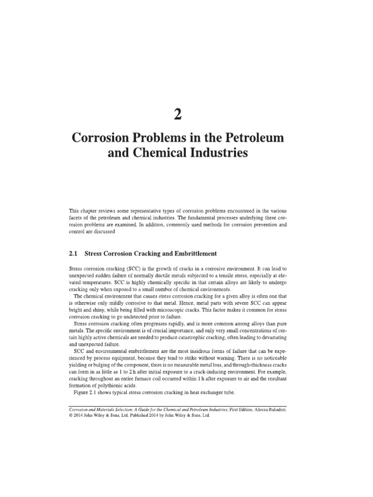 Corrosion Problems in Petroleum and Chemical Industries | PDF