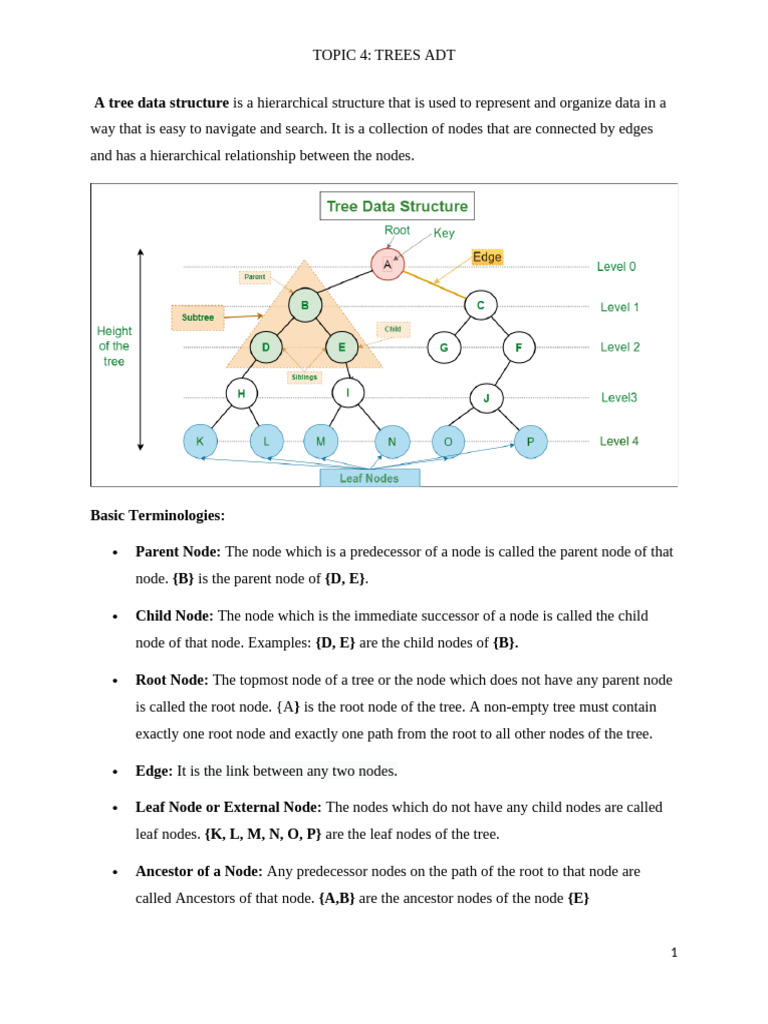Topic 4 Trees Pdf Algorithms And Data Structures Computer Programming 3263