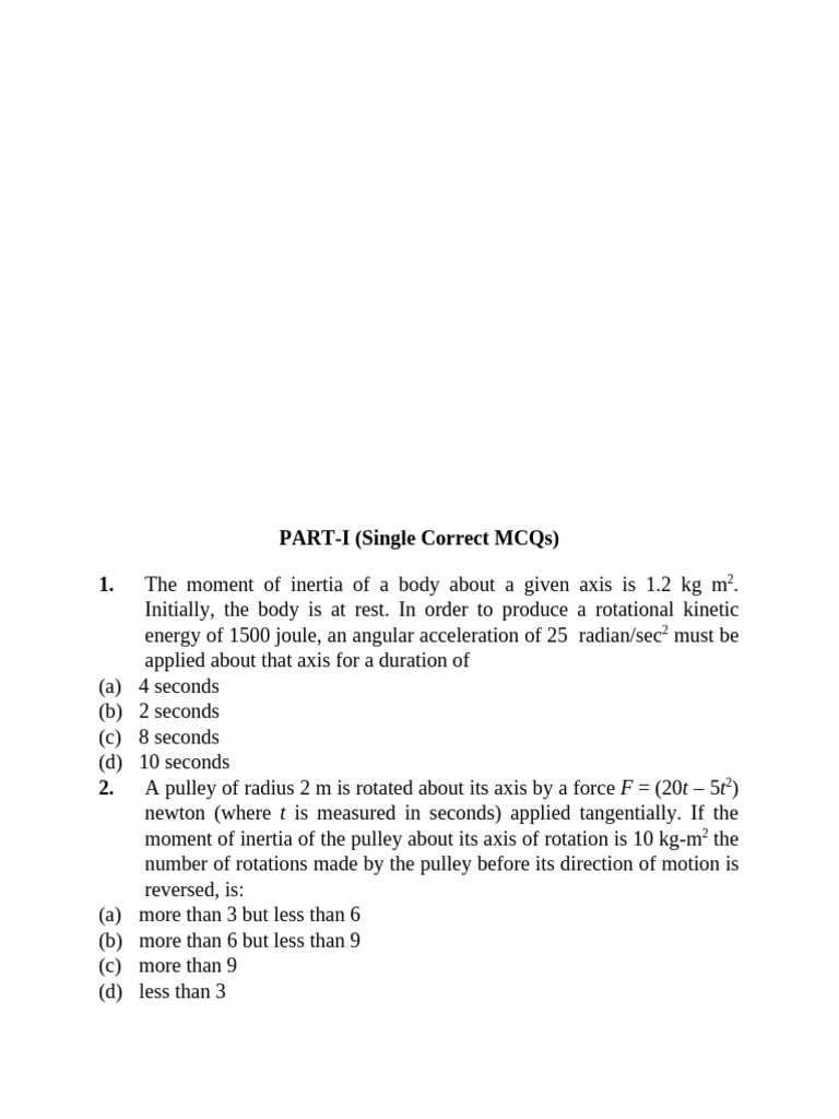 Rotational DPP | PDF | Rotation Around A Fixed Axis | Torque