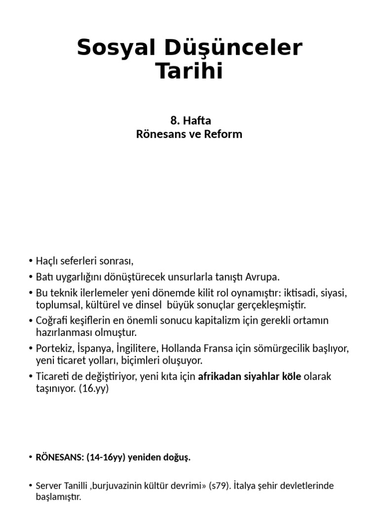 8.hafta Rönesans Ve Reform | PDF