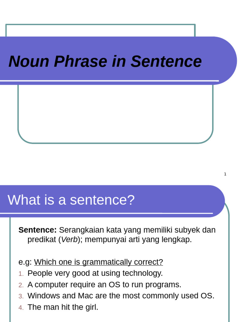 noun phrase and sentence.edit | PDF | Phrase | Noun