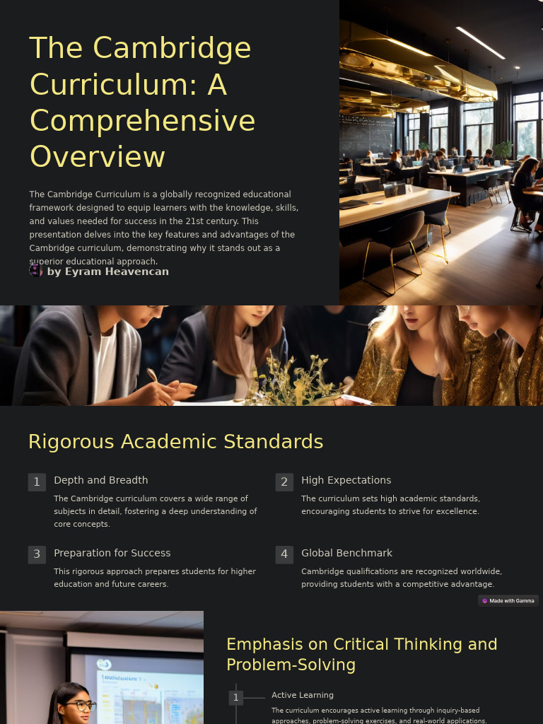 Overview of the Cambridge Curriculum | PDF | Curriculum | Educational ...
