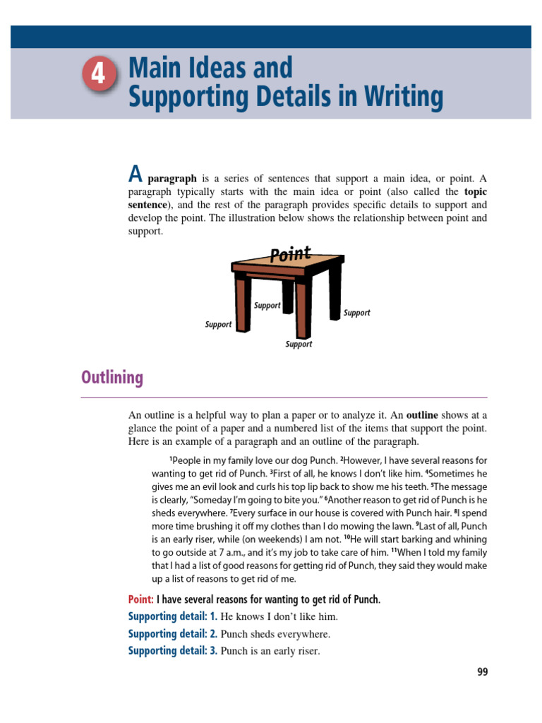 Main Ideas and Supporting Details Guide | PDF | Prom | Depression (Mood)