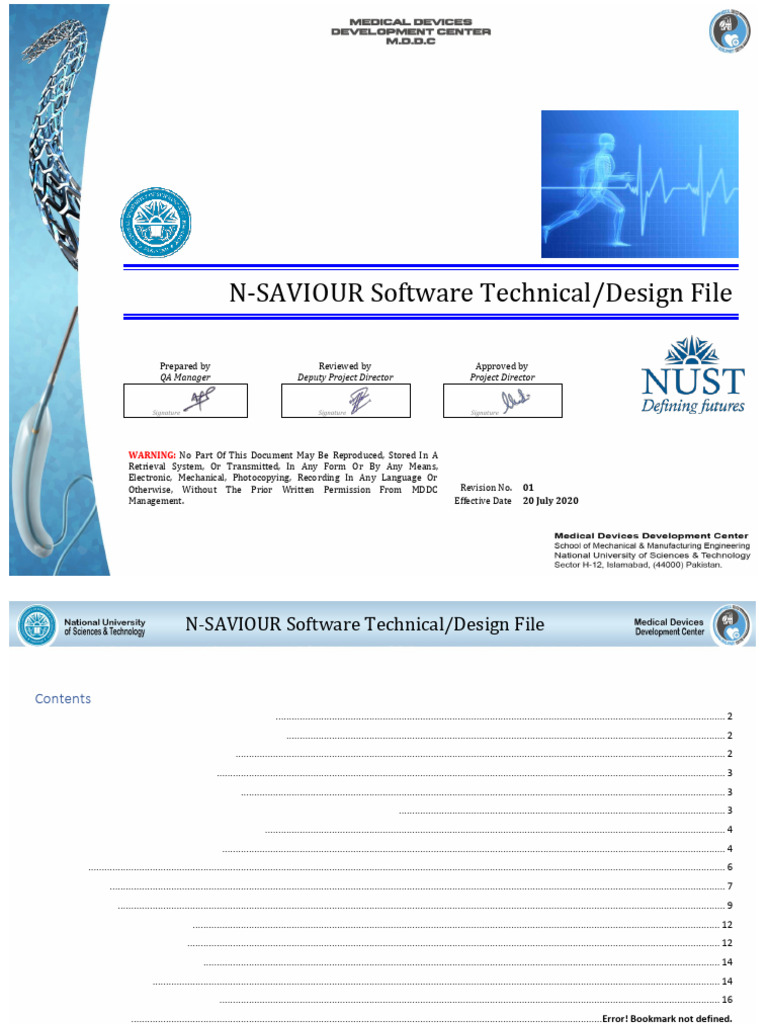 N-SAVIOUR Software Design File | PDF | Medical Device | Quality Management System