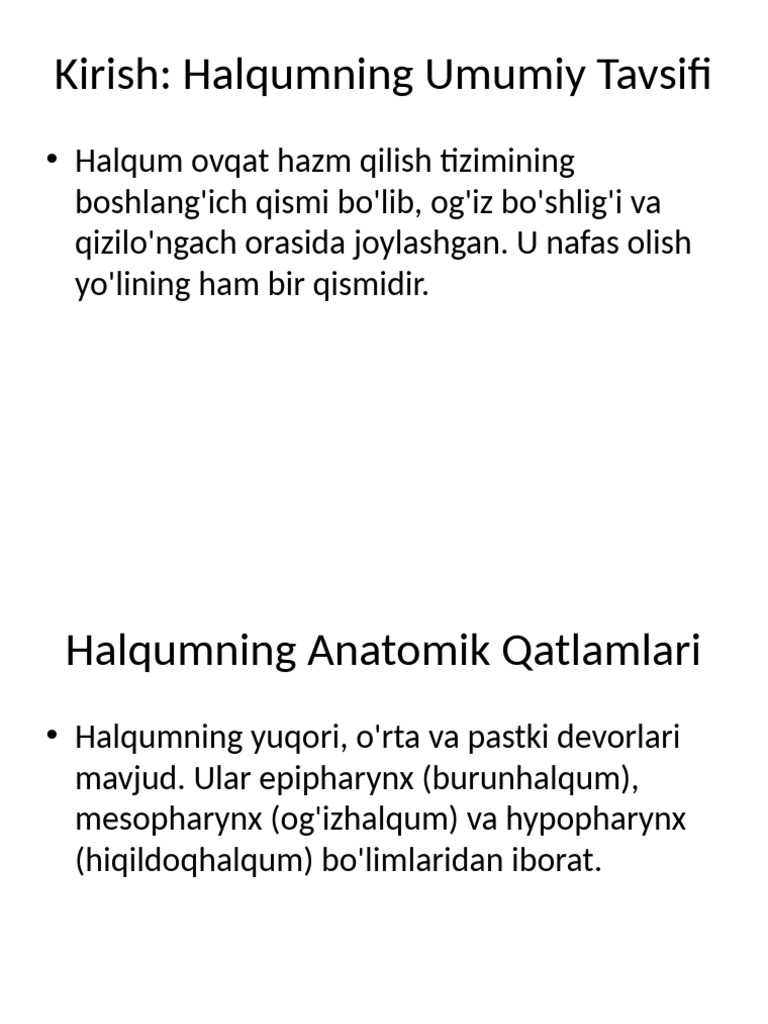 Halqum Taqdimot | PDF