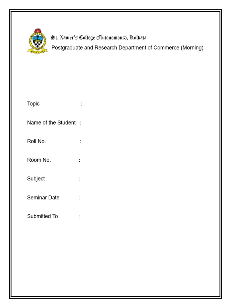 Front Page Assigment-1 | PDF