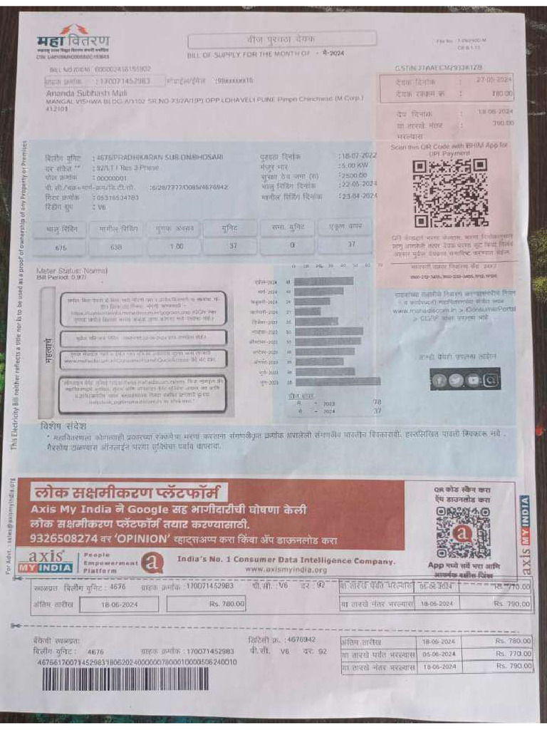 Ananda Light Bill | PDF