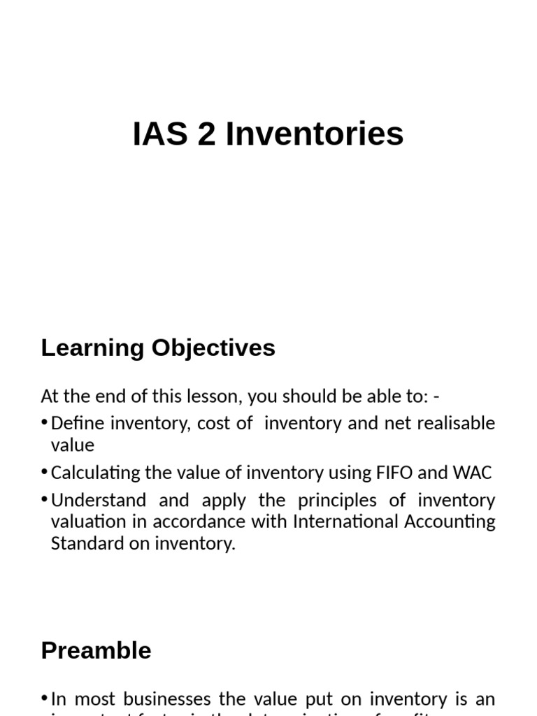IAS 2 Inventories | PDF | Inventory | Business