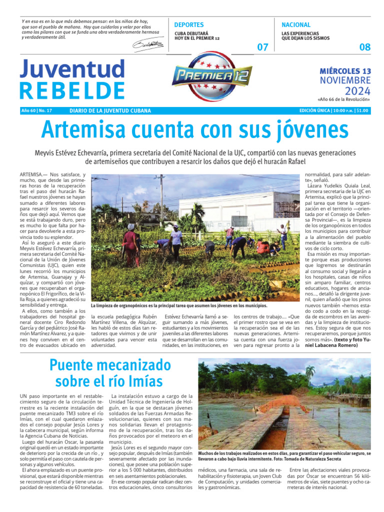 Juventud Rebelde-Cuba (13 - 11 - 2024) | PDF | Franja de Gaza | Estado ...