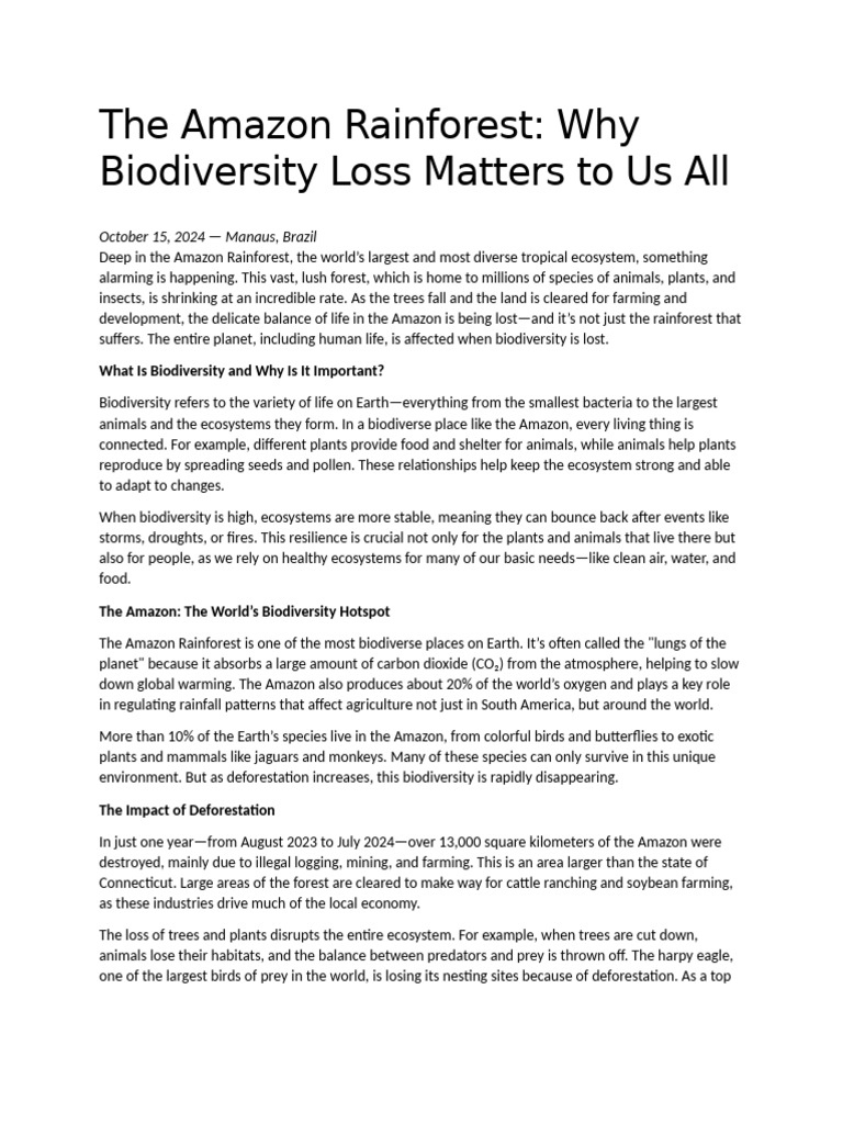 The Amazon Rainforest Case Study | PDF | Amazon Rainforest | Deforestation