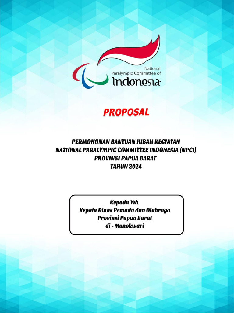 Permohonan Hibah NPCI Papua Barat 2024 | PDF | Perjalanan