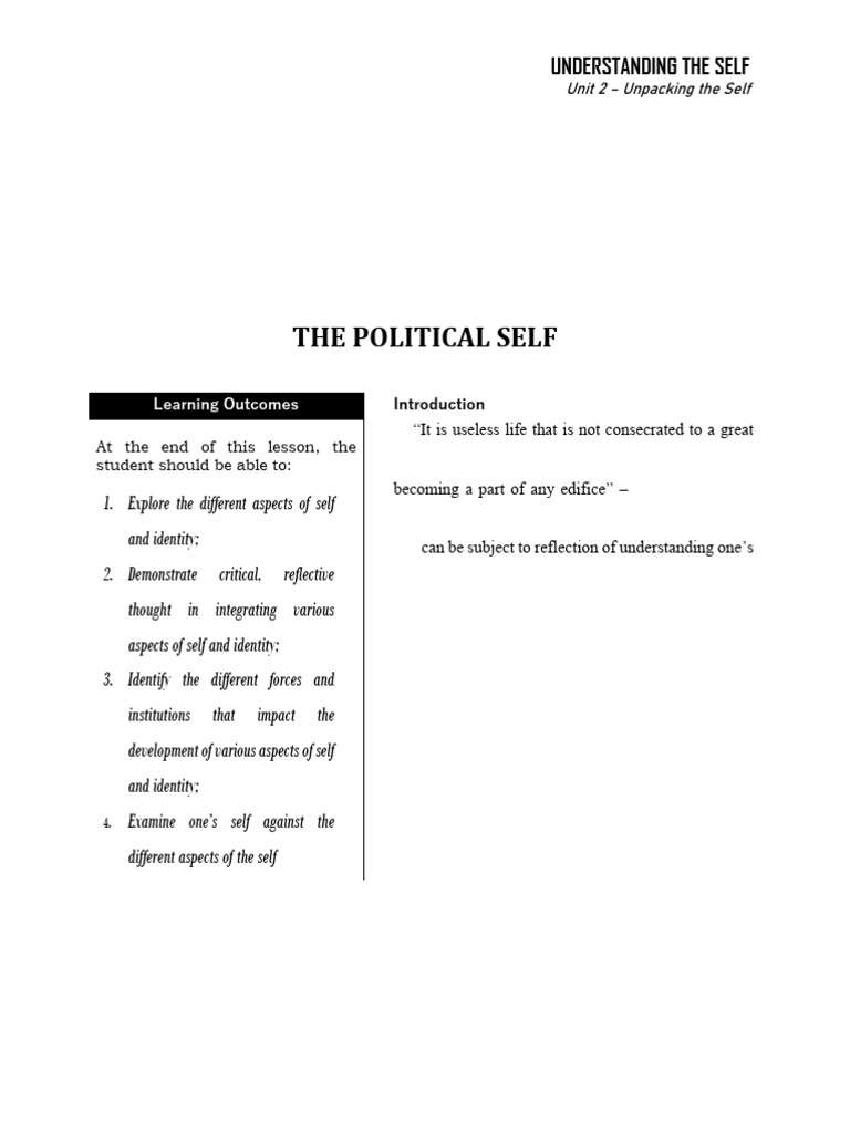 Exploring the Political Self in Citizenship | PDF | Citizenship | Democracy