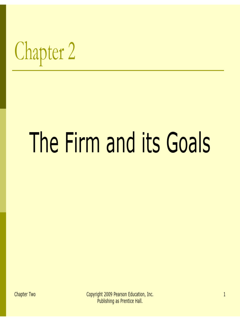 Ch02 The Firm Goals | PDF | Profit (Economics) | Economics