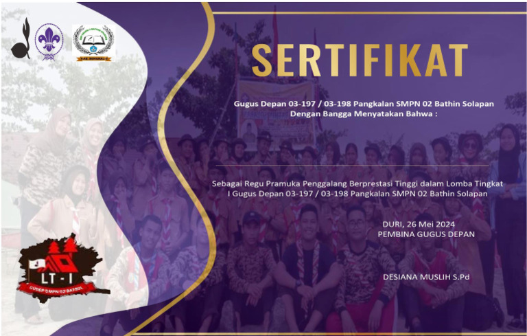 Sertifikat LT 1 | PDF
