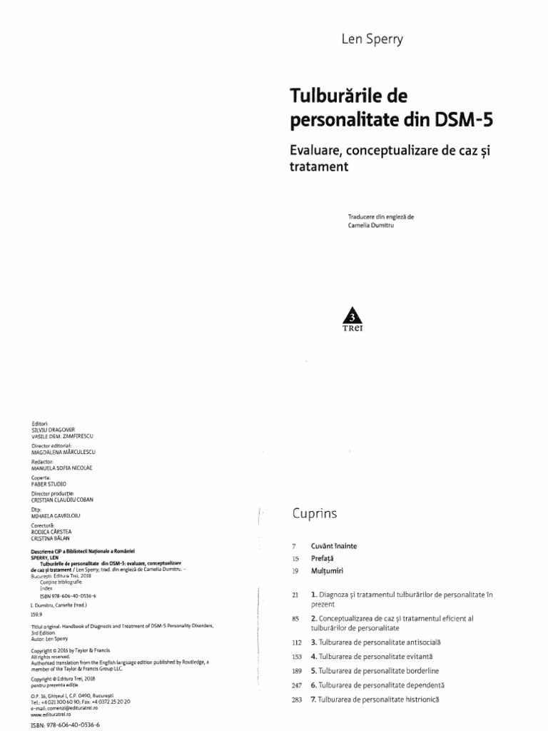 Tulburarile de Personalitate Din DSM-5 | PDF