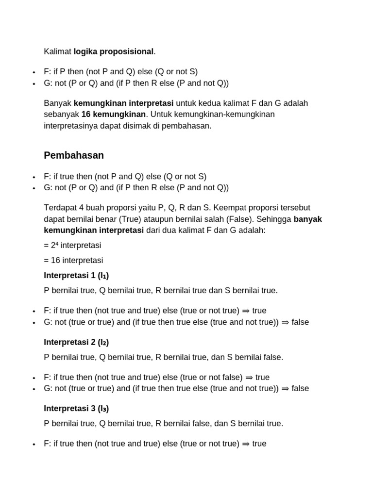 Tugas 1 Logika Informatika Muhammad Farhan | PDF