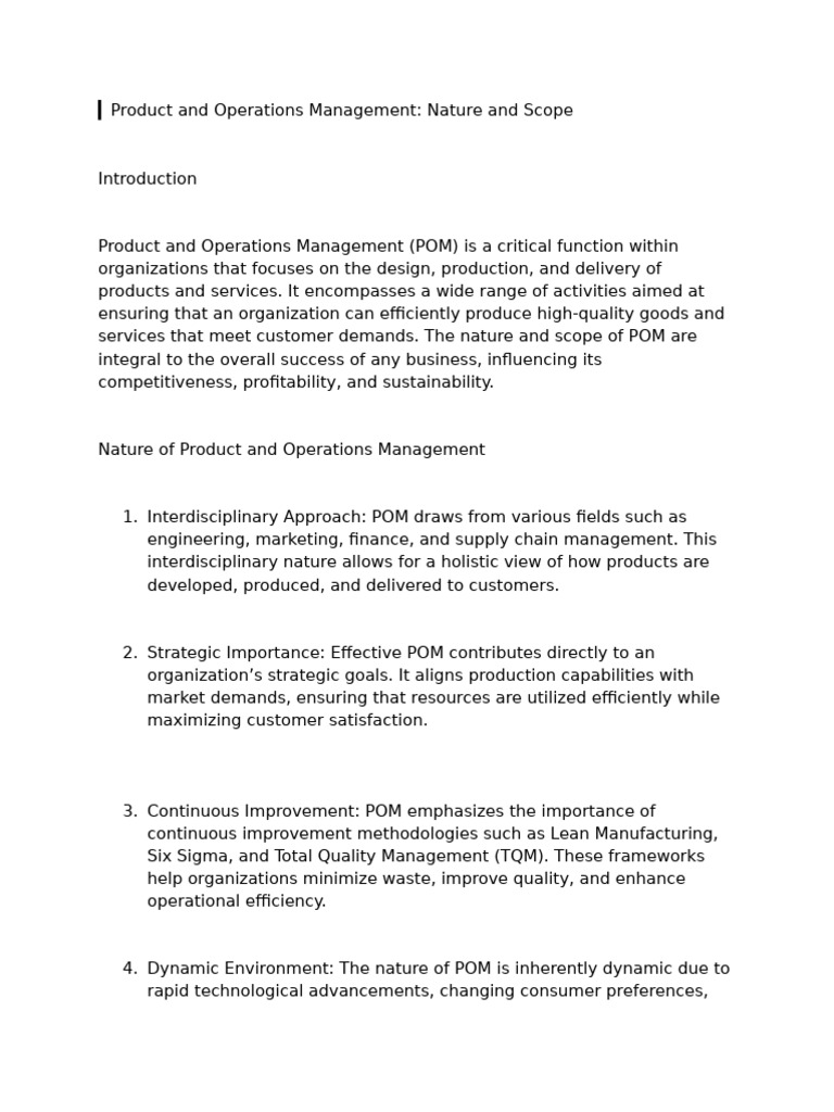 Kaizen in Product Operations Management | PDF | Supply Chain | Quality ...