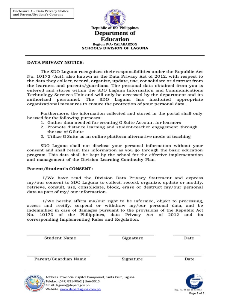 Data Privacy 1 Pdf Privacy Information Privacy