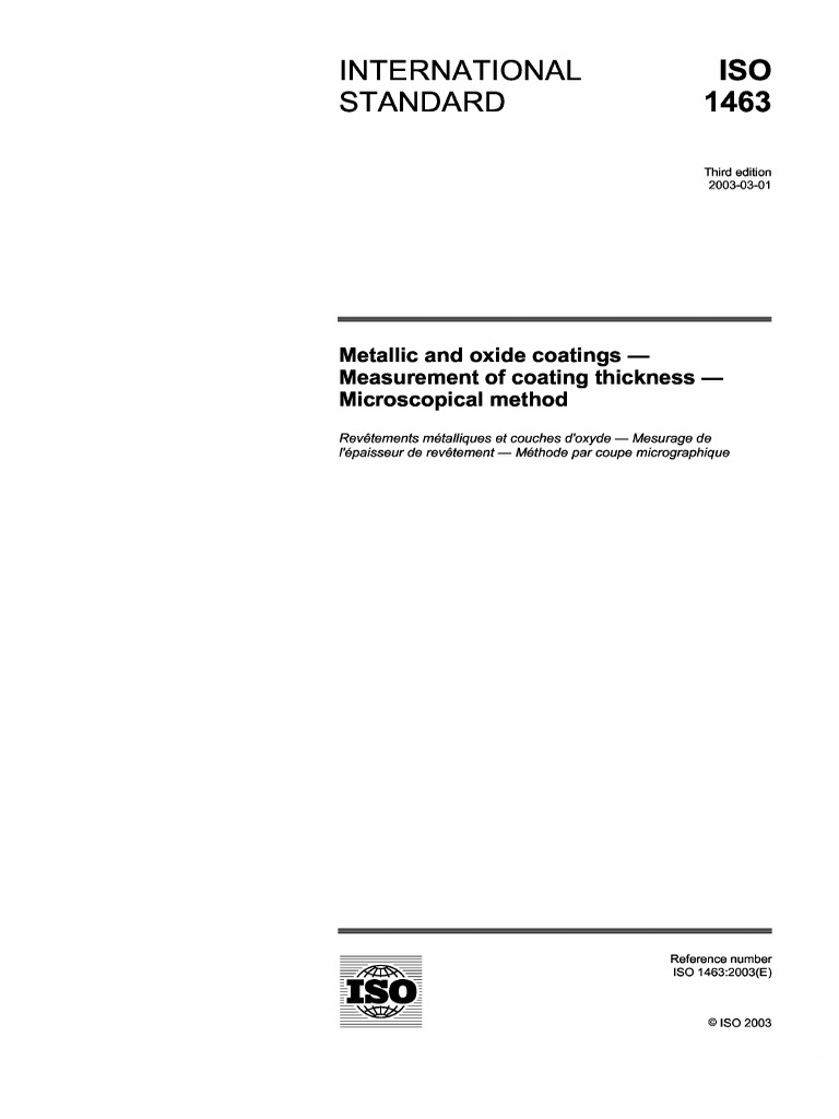 Iso 1463 | PDF