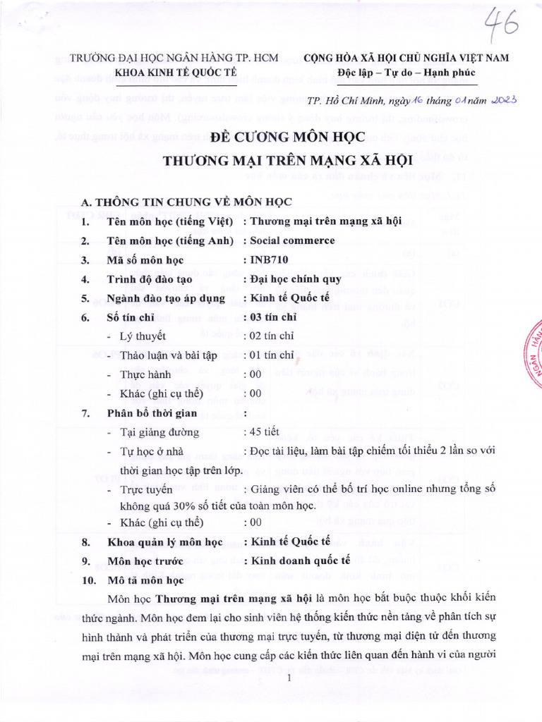 Decuong INB710 | PDF