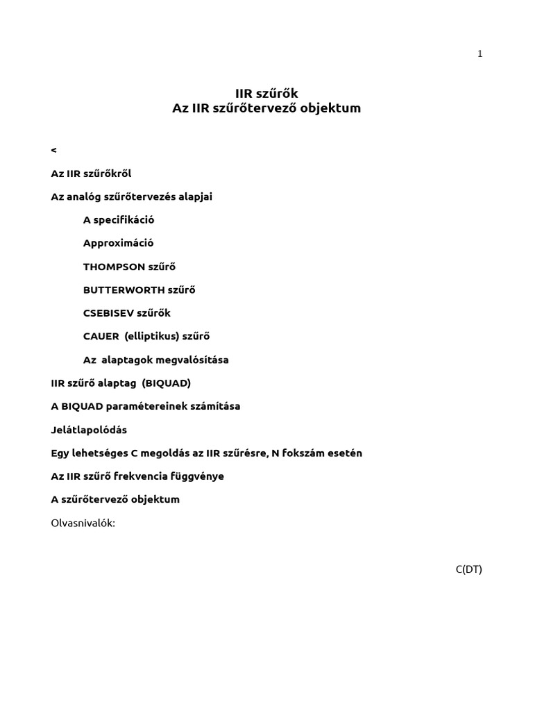 Irr Filter | PDF