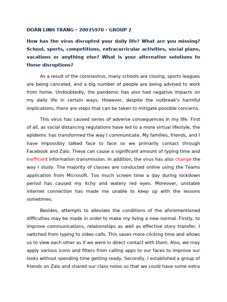 Paper 1 - Group 2 - Đoàn Linh Trang - 20035970 - 9 | PDF