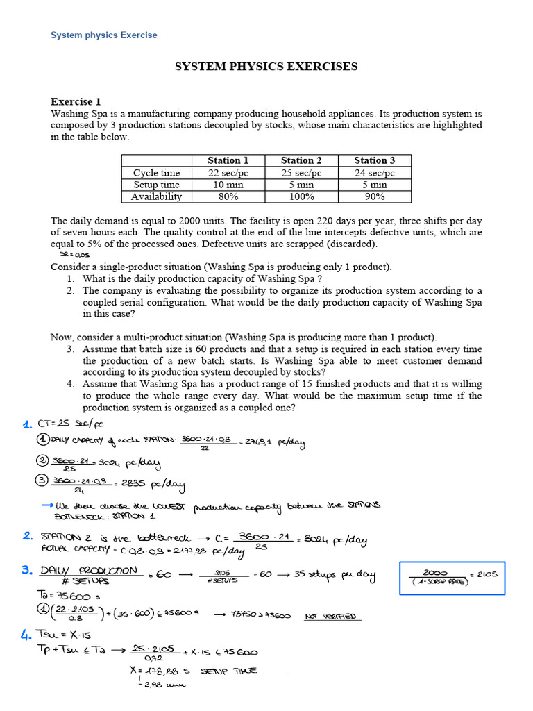 System Physics Exercises Pdf Technology And Engineering