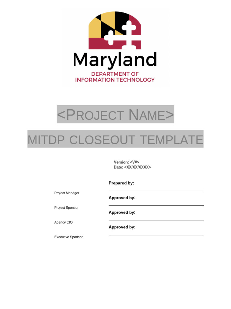 MITDP Project Closeout Review Template | PDF | Privacy | Audit