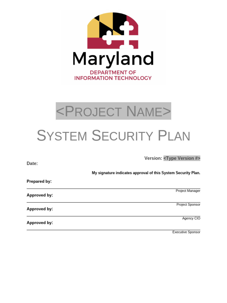 System Security Plan | PDF | Computer Security | Security