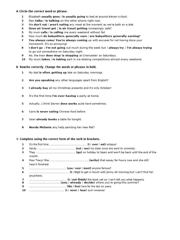 Unit 1 Grammar | PDF