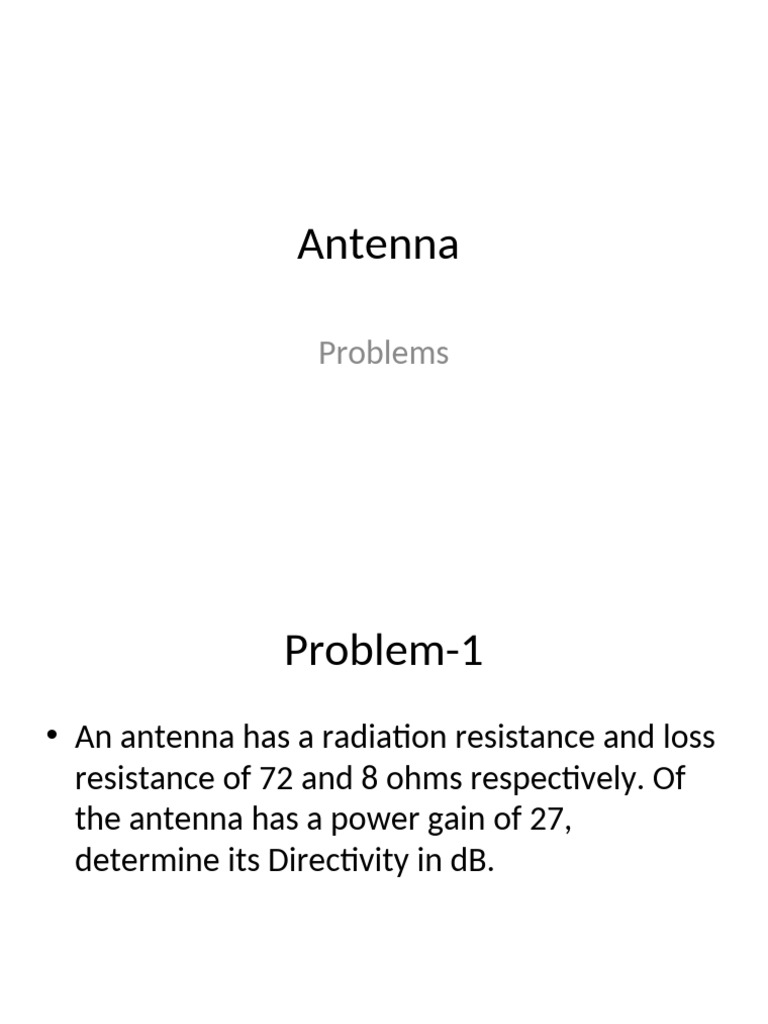 Antenna Problems | PDF | Science & Mathematics