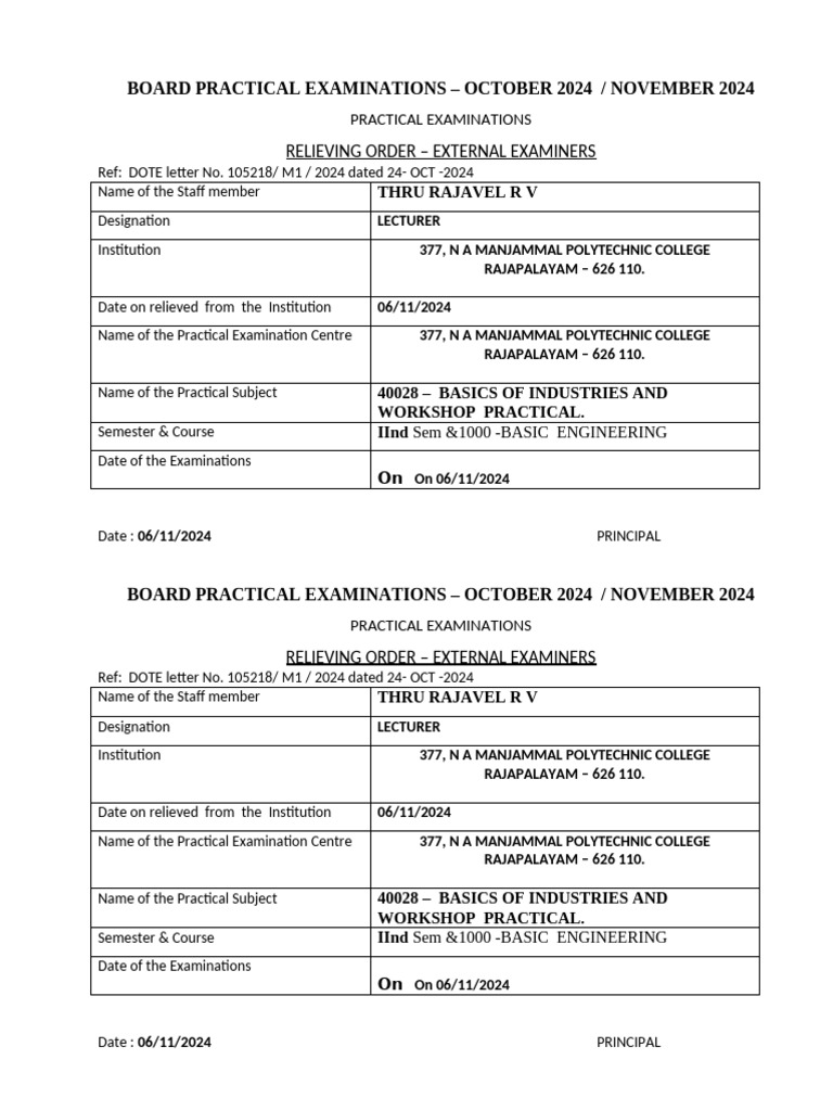 Relieving Order | PDF | Computers
