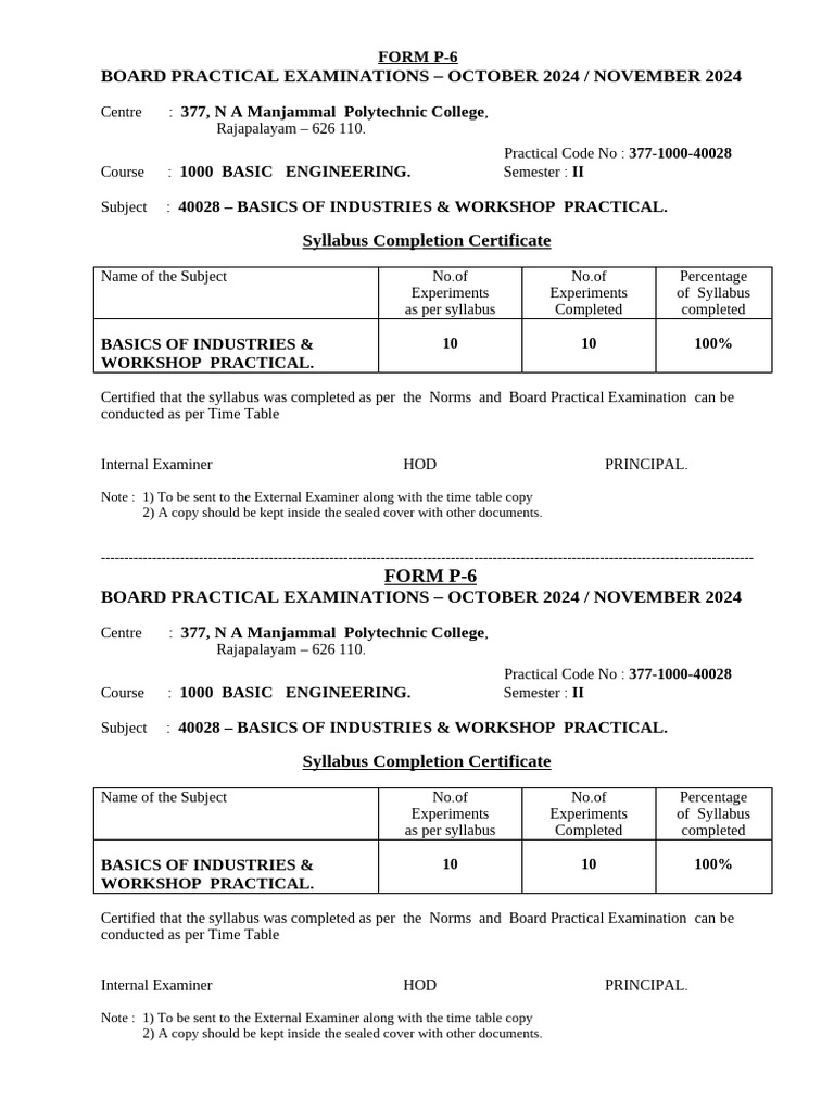 Syllabus Completion | PDF | Qualifications | Vocational Education