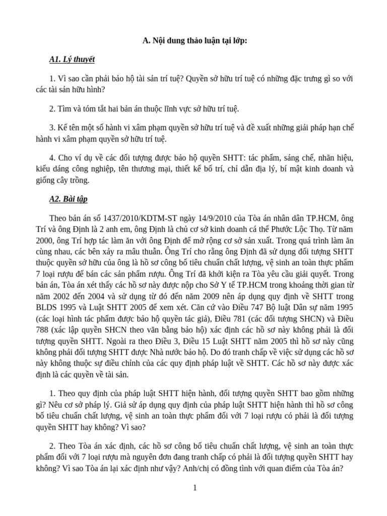 Tai Lieu Thao Luan SHTT - HK1 - 24 - 25 | PDF