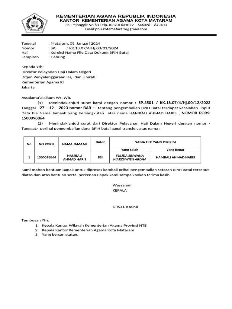 TEMBUSAN SPM Dan RETUR | PDF