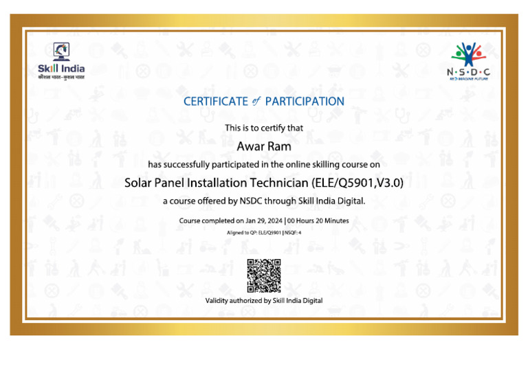 Solar Installation Certificate | PDF